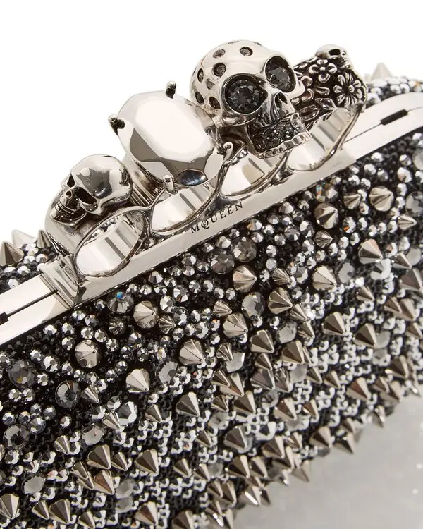 Alexander McQueen Crystal-embellished Knuckle Clasp - Black