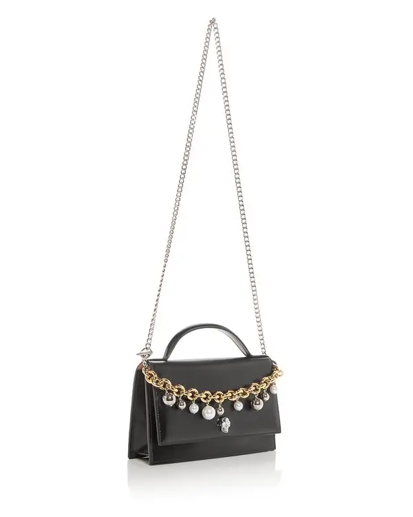 Alexander McQueen Top Handle Leather Skull Bag