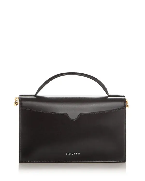 Alexander McQueen Top Handle Leather Skull Bag