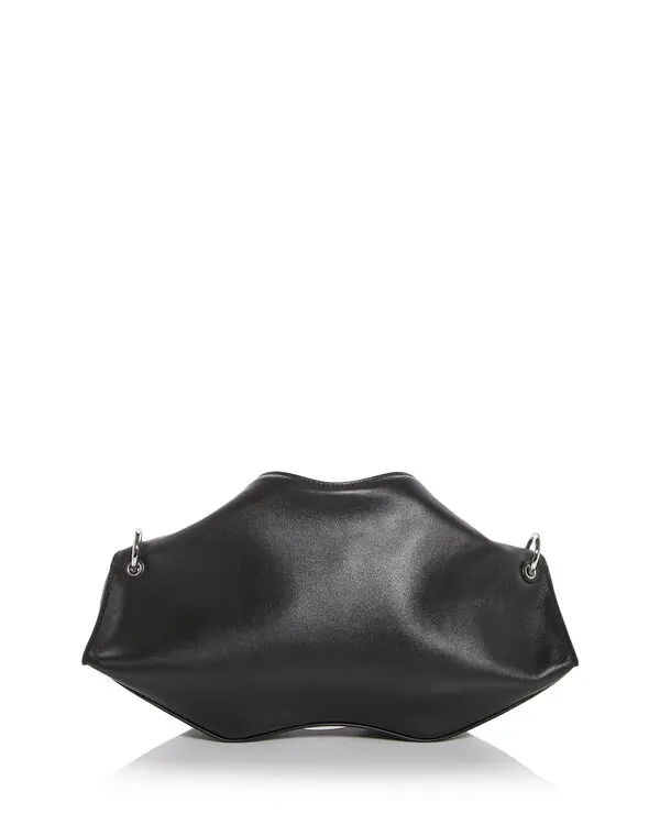 Alexander McQueen Manta Leather Clutch - Black