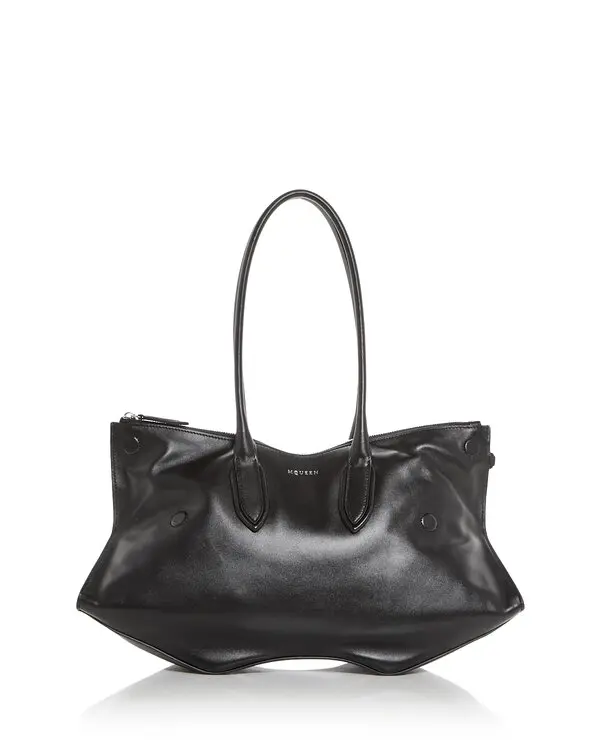 Alexander McQueen Leather Manta Bag - Black