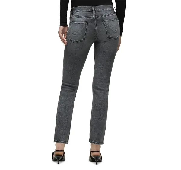 Hudson Jeans Nico Mid-rise Straight Jeans - Black Vortex