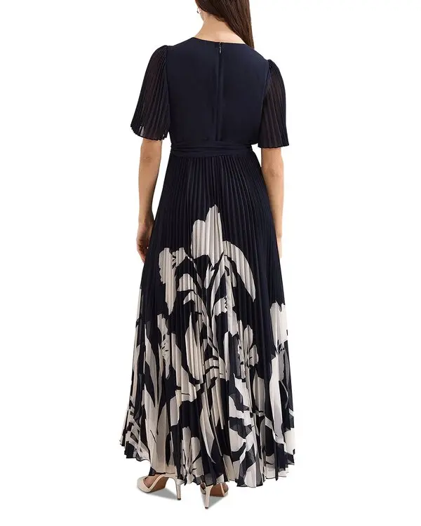 PHASE EIGHT Abigail Pleated Wrap Dress - Navy