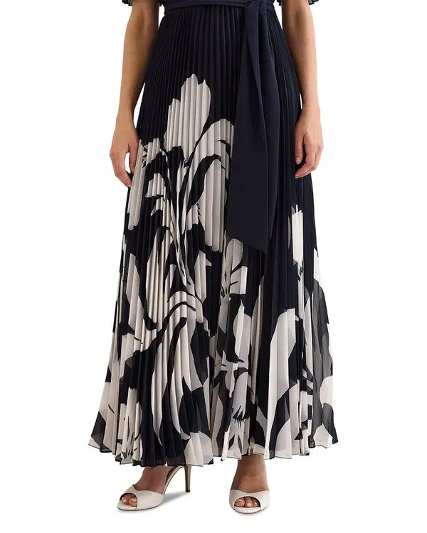 PHASE EIGHT Abigail Pleated Wrap Dress - Navy
