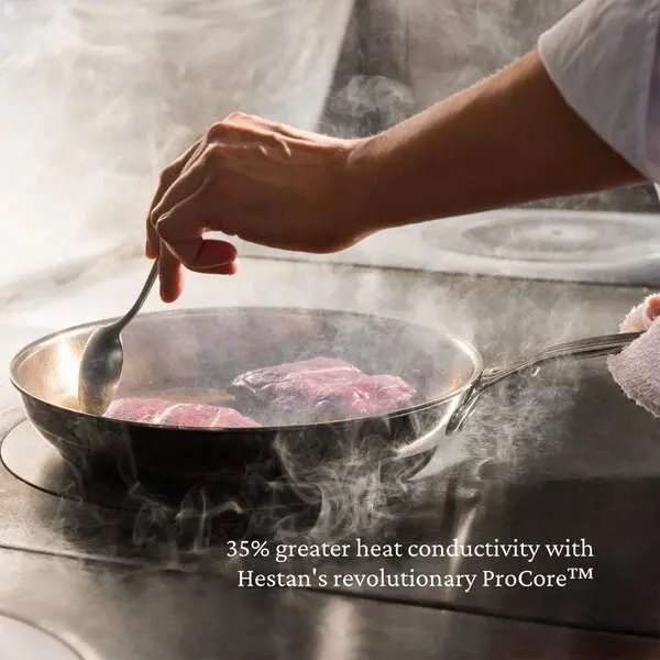 HESTAN Probond Luxe Professional Clad Stainless Steel Skillets, Set Of 3