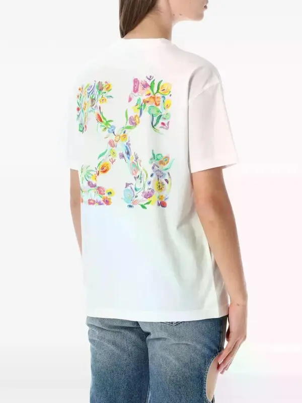 Off-White Floral Print T-shirt