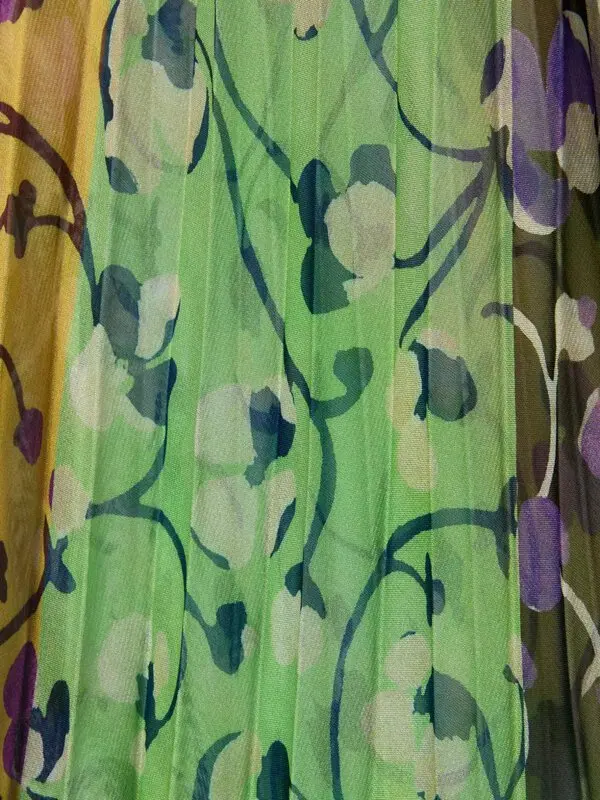 La DoubleJ Angel Floral-print Pleated Maxi Dress