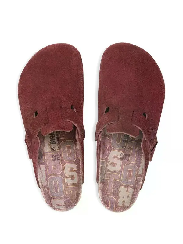 BIRKENSTOCK Boston Buckle-strap Mules - Red