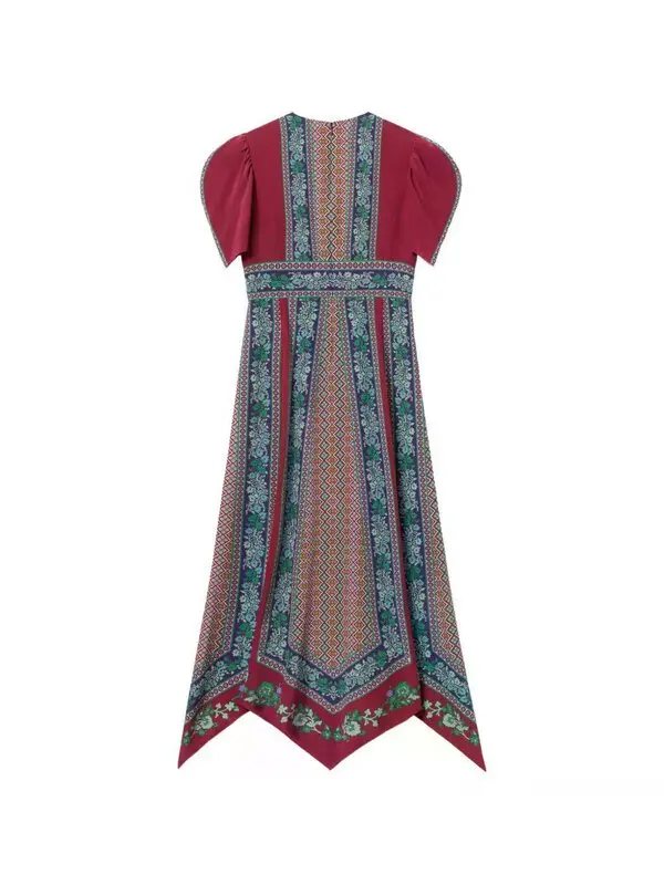 La DoubleJ Puffed-sleeved Midi Dress
