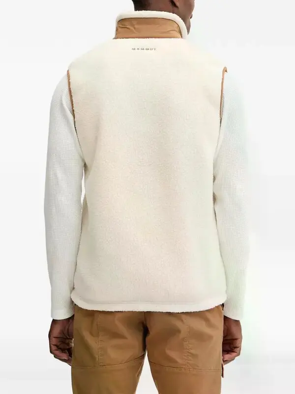 MAMMUT Logo-embroidered Fleece Vest - Neutrals