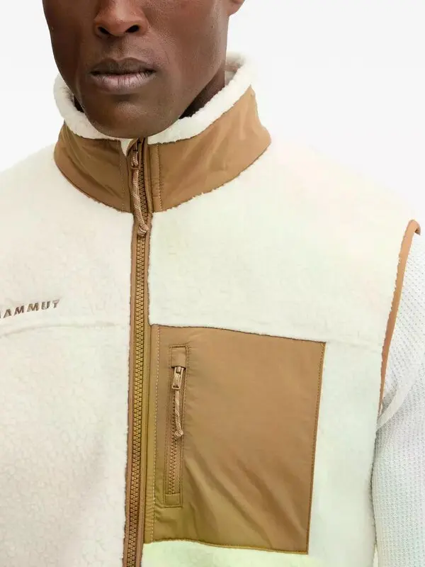 MAMMUT Logo-embroidered Fleece Vest - Neutrals
