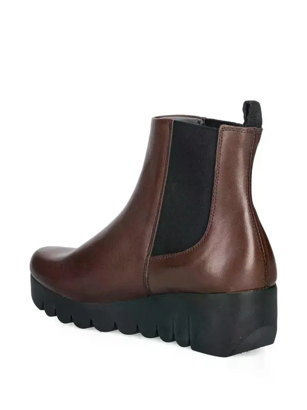 Fly London Wedge Chelsea Boots - Brown