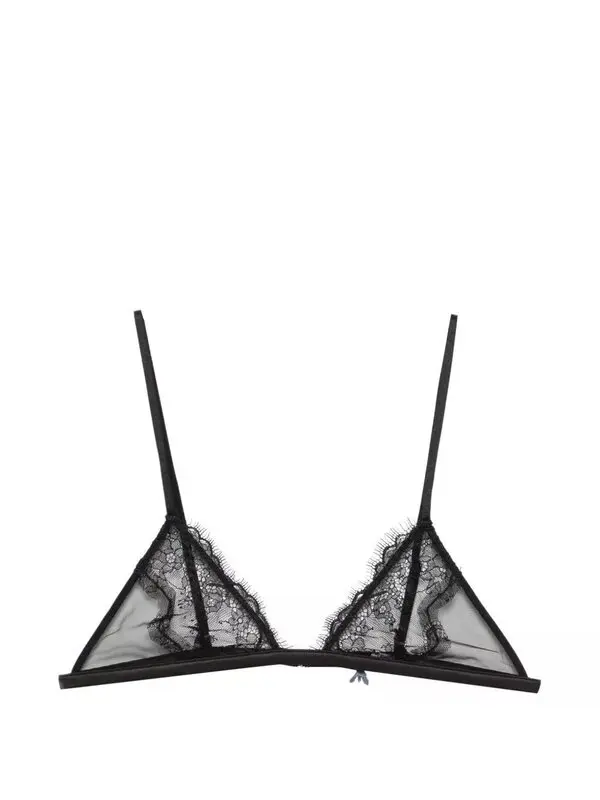 Patrizia Pepe Lace Triangle Bra - Black
