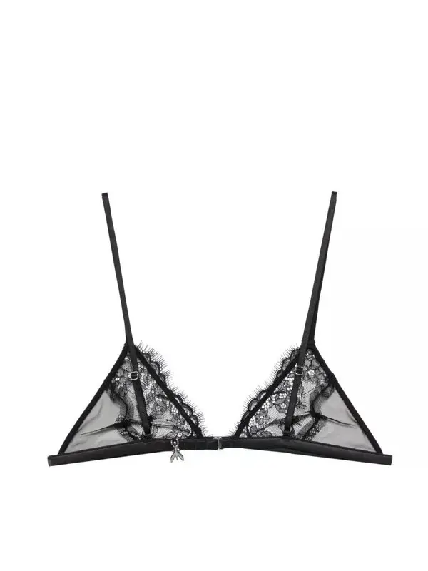 Patrizia Pepe Lace Triangle Bra - Black