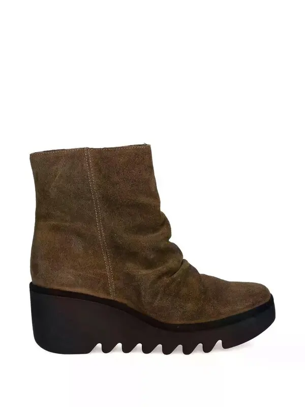 Fly London Wedge-heel Side-zip Boots - Brown