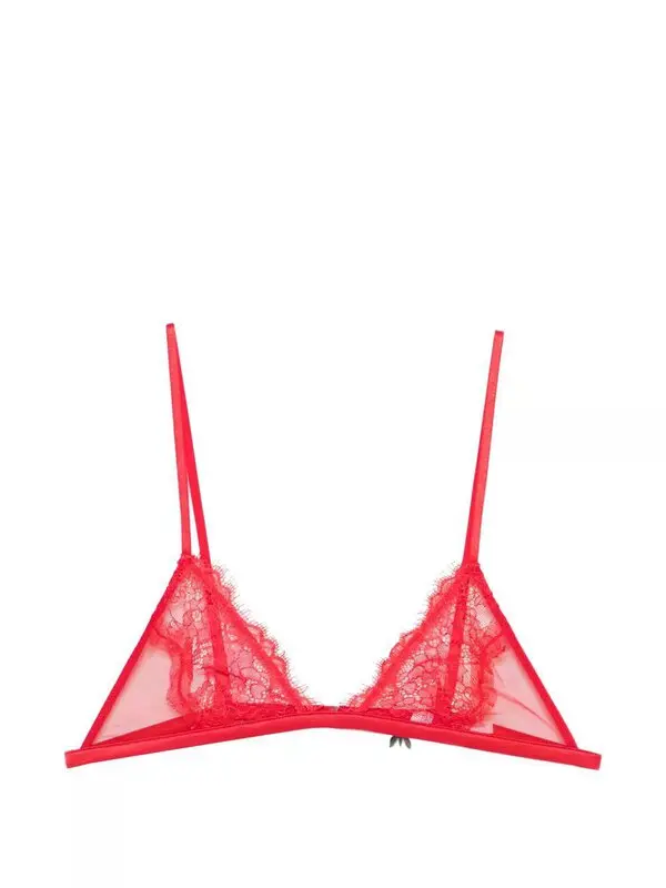 Patrizia Pepe Lace Triangle Bra - Red