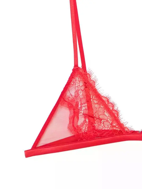 Patrizia Pepe Lace Triangle Bra - Red