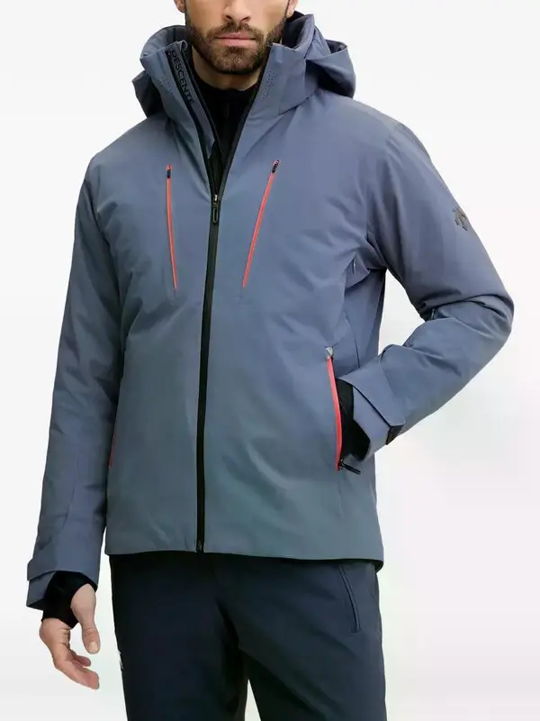 DESCENTE Hooded Zip-fastening Ski Jacket
