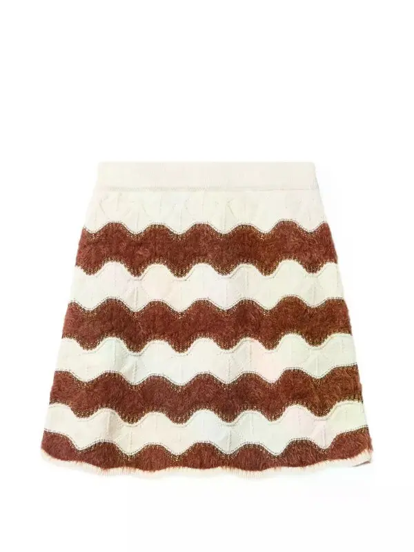 La DoubleJ Wave Pattern Mini Skirt