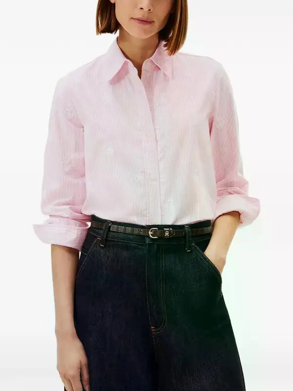 Tommy Hilfiger Striped-pattern Logo-embroidered Shirt