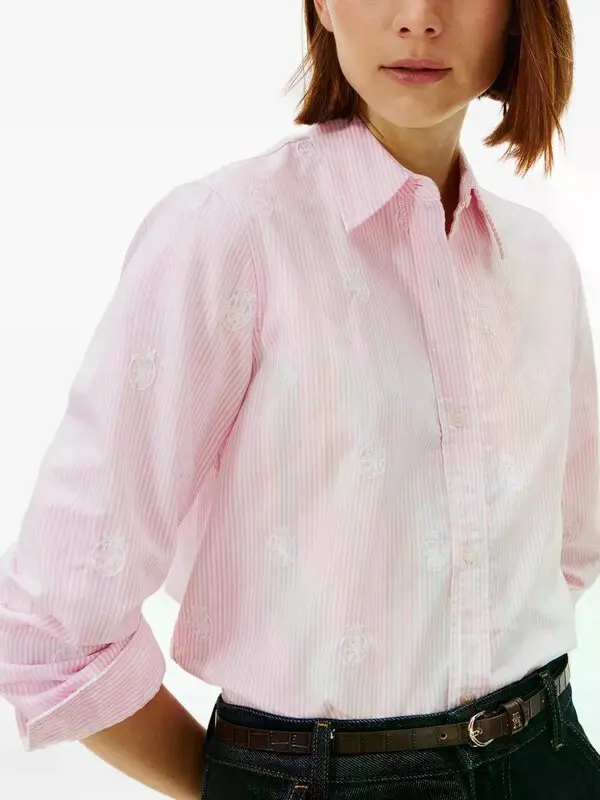 Tommy Hilfiger Striped-pattern Logo-embroidered Shirt