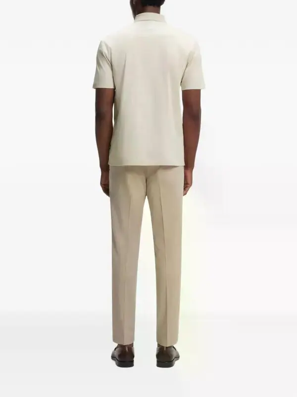BOSS Mercerised-cotton Polo Shirt With Double B Monogram
