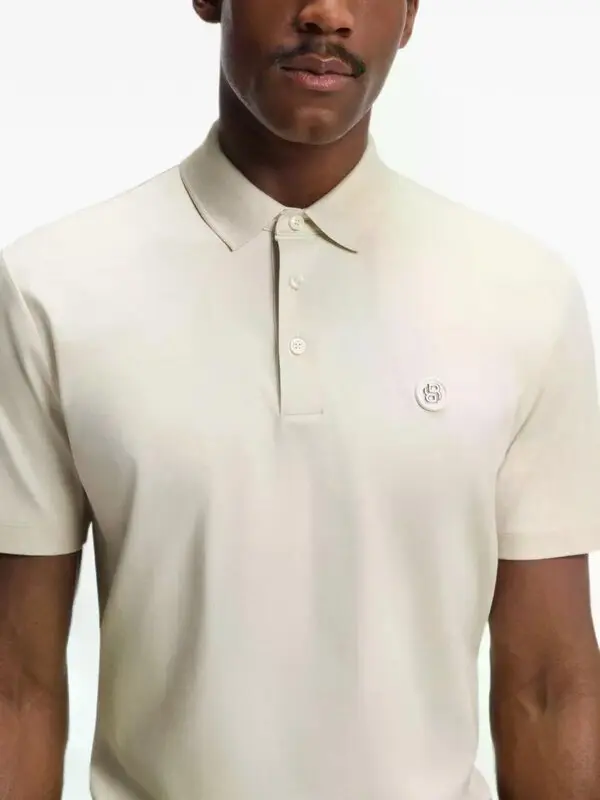 BOSS Mercerised-cotton Polo Shirt With Double B Monogram