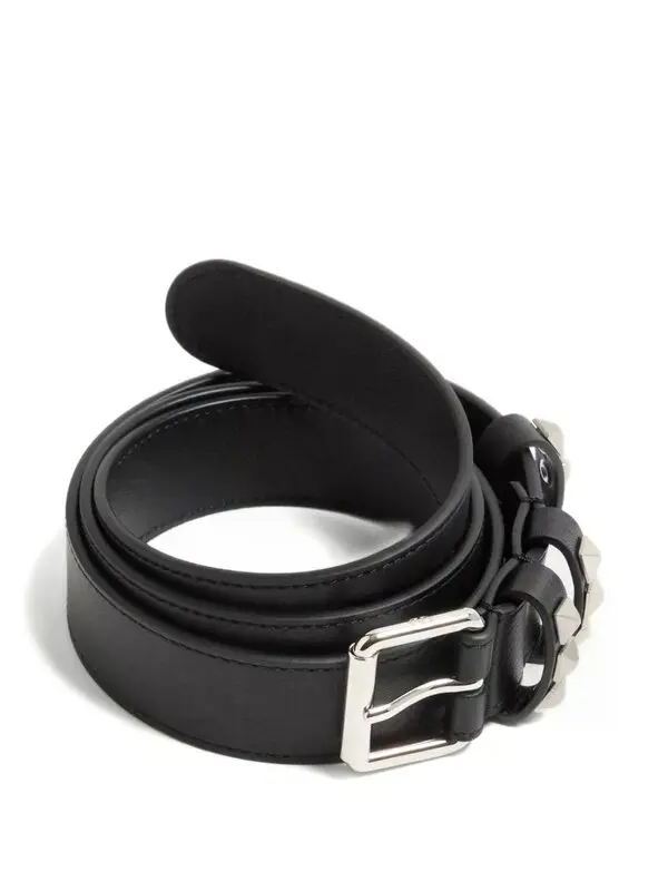 Valentino Garavani Studded Leather Flaneuse Belt - Black