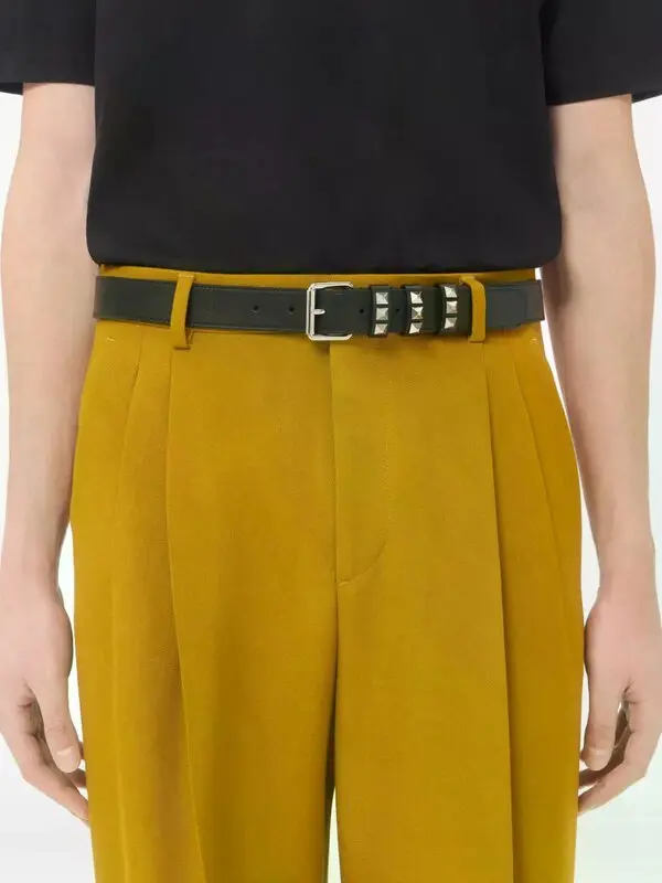 Valentino Garavani Studded Leather Flaneuse Belt - Black