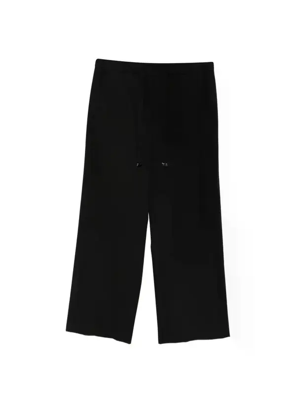 Max Mara Drawstring Wide Leg Trousers - Black