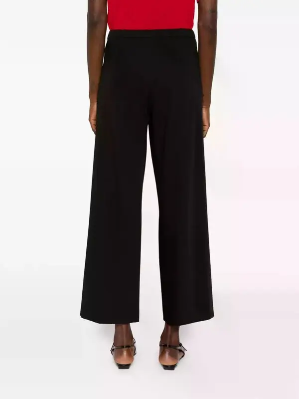 Max Mara Drawstring Wide Leg Trousers - Black
