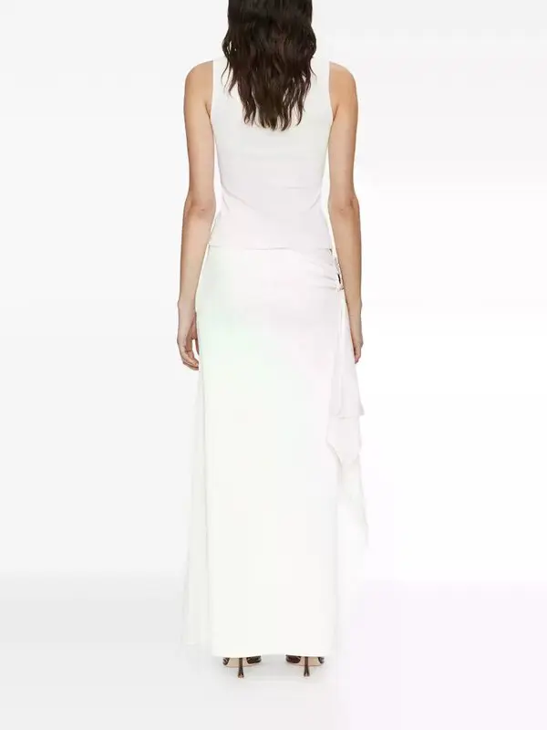 Christopher Esber Crystal Pendant Cascade Asymmetric Skirt