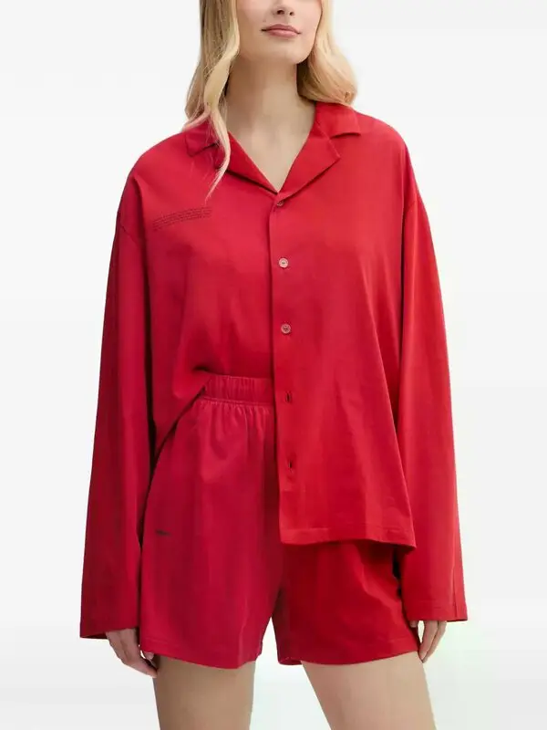 PANGAIA Long-sleeves Nightwear Set - Red