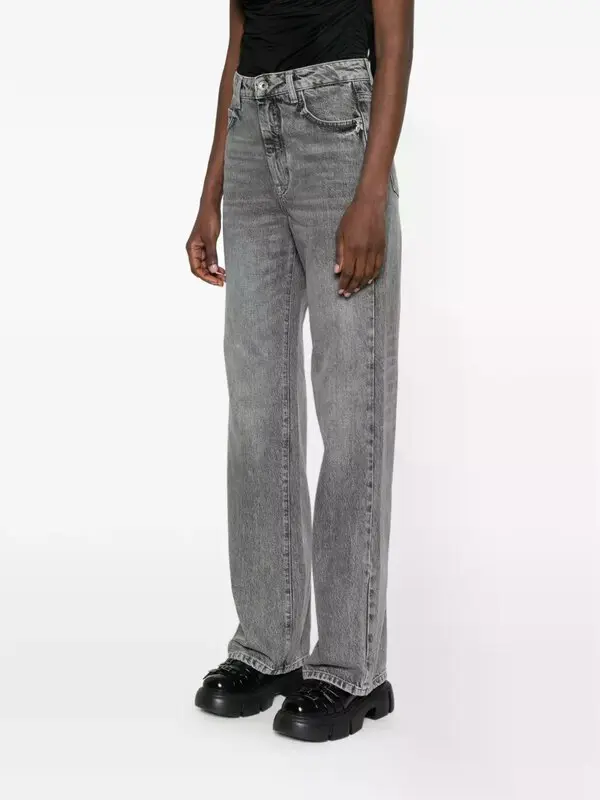 Patrizia Pepe High-waisted Regular Fit Jeans - Grey