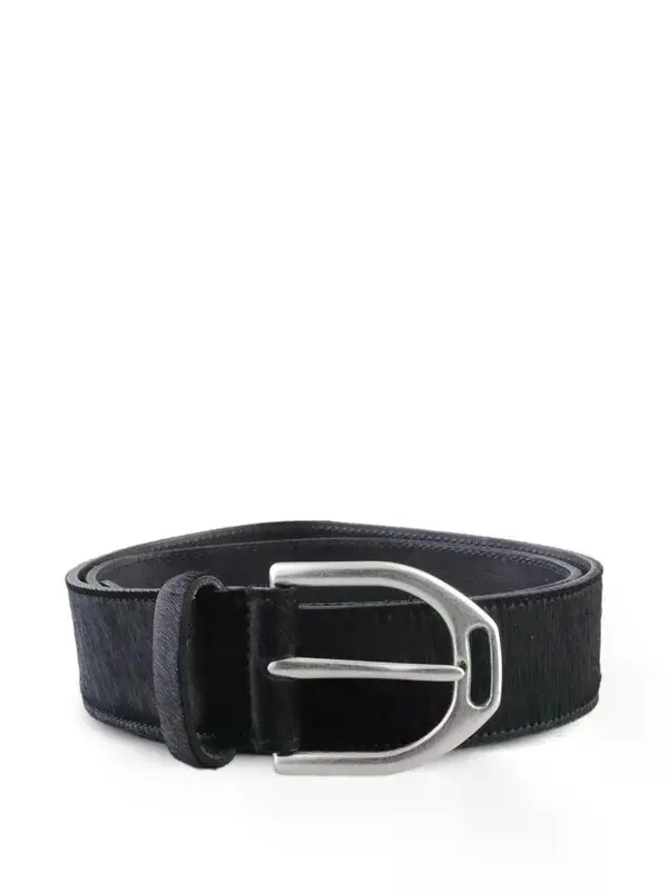 MOLEBO Pony Belt With Silver-tone Hardware - Black