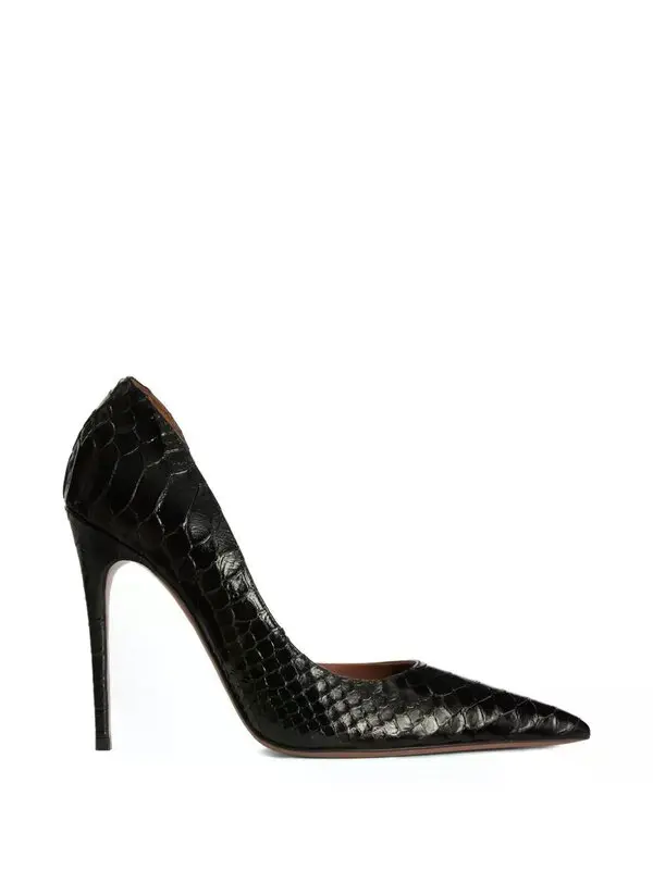 Paris Texas Vera Snakeskin Point-toe Pumps