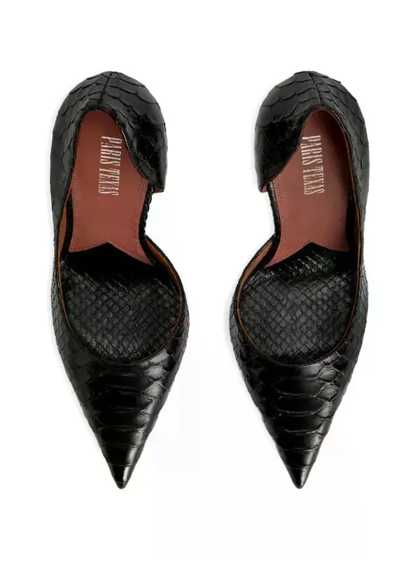 Paris Texas Vera Snakeskin Point-toe Pumps