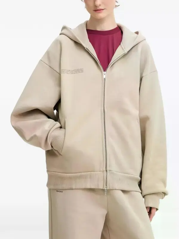 PANGAIA Logo-detail Hoodie - Neutrals