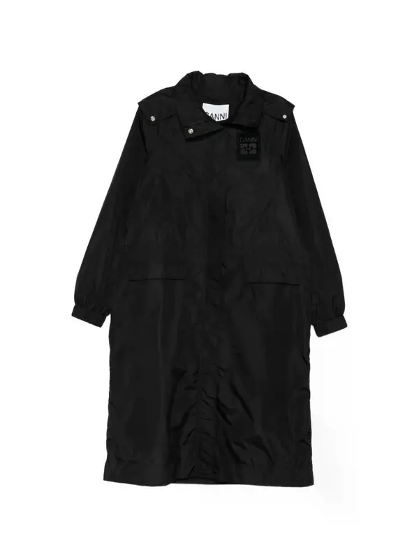 GANNI Logo-patch Coat