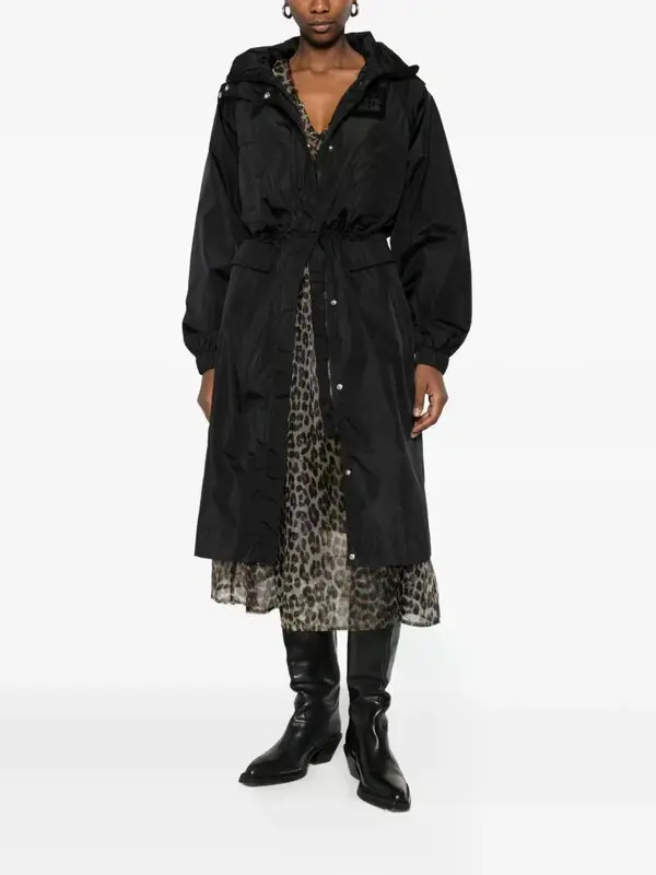 GANNI Logo-patch Coat