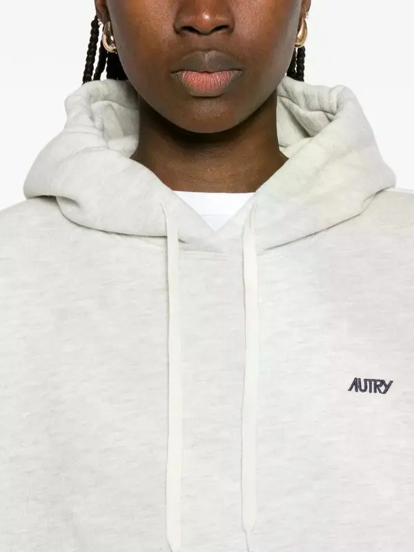 AUTRY Logo-embroidered Hoodie - Grey