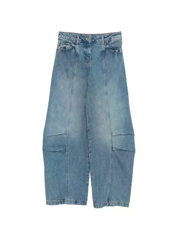 Patrizia Pepe Wide Leg Paneled Jeans