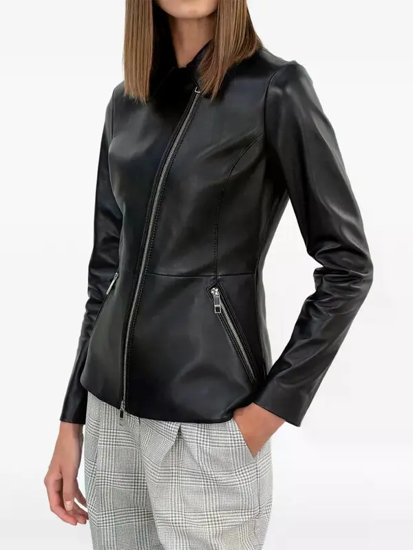 BOSS Leather Zip Jacket