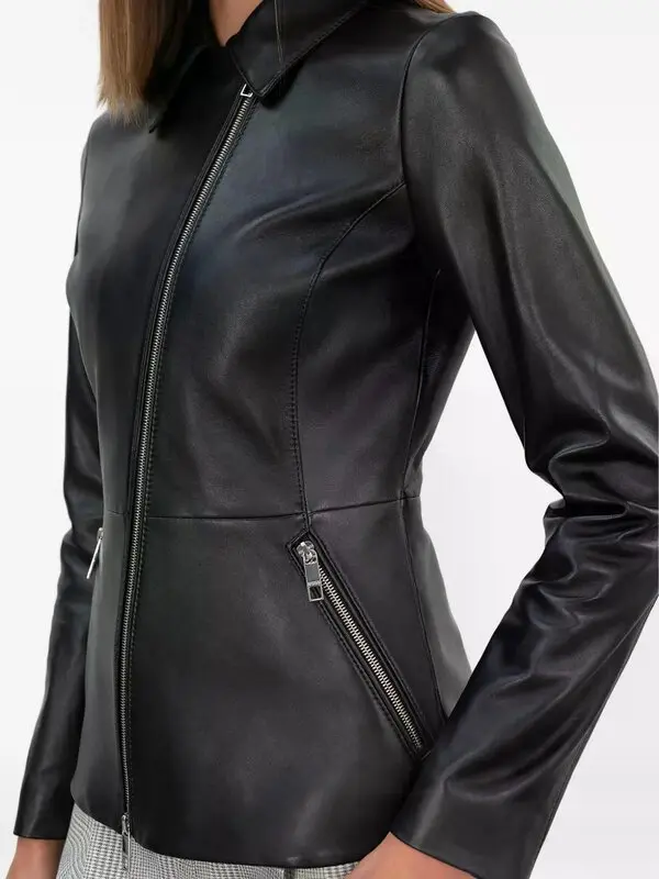 BOSS Leather Zip Jacket