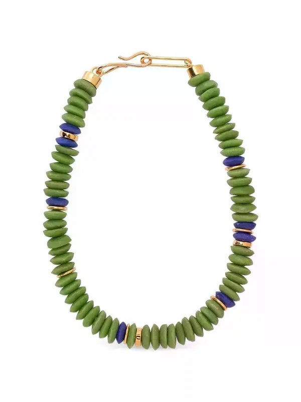 LIZZIE FORTUNATO Laguna Beaded Necklace - Green