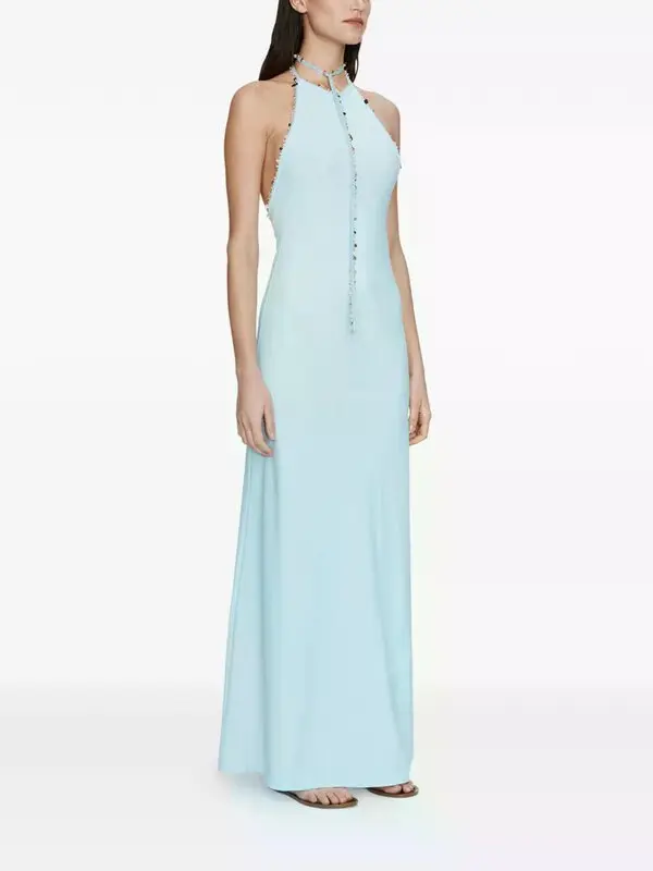 Christopher Esber Beach Quartz Halter Maxi Dress