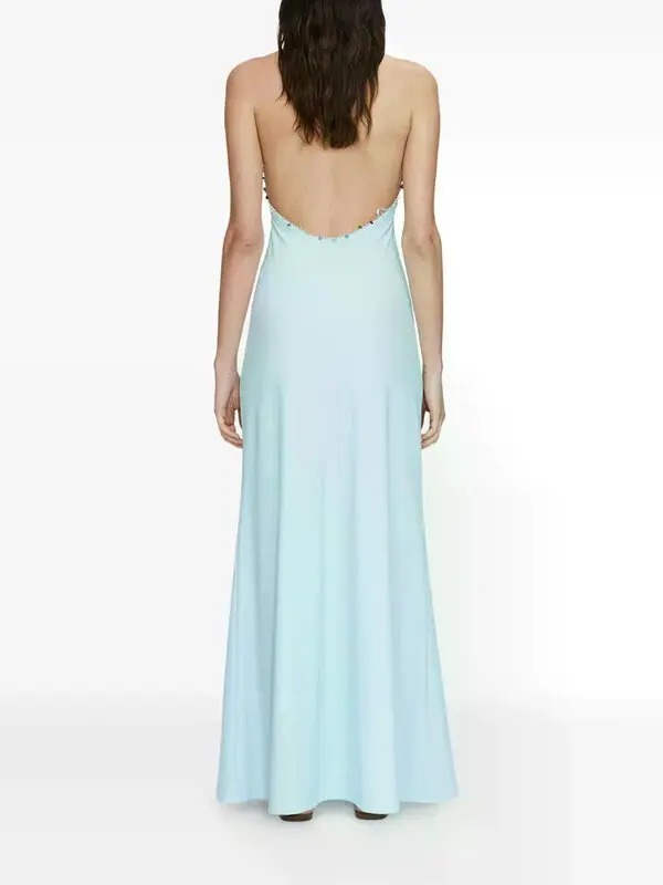 Christopher Esber Beach Quartz Halter Maxi Dress