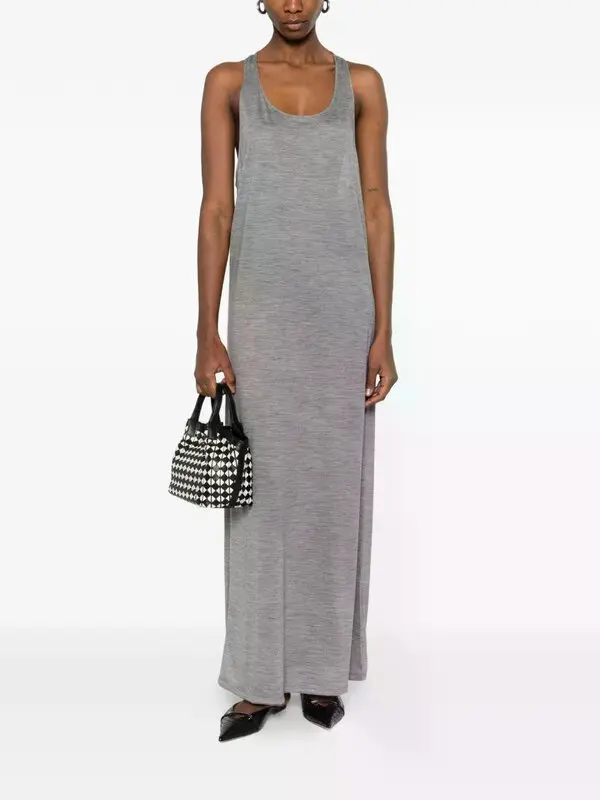 Patrizia Pepe Wool Maxi Dress - Grey