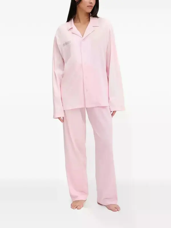 PANGAIA Buttoned Long-sleeved Nightwear Set - Pink