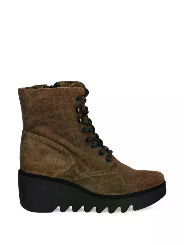 Fly London Lace-up Wedge-heel Boots